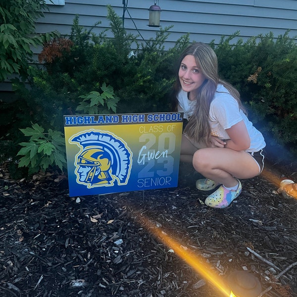 Customizable High School Senior Yard Sign | Class of 2026 Graduation ...