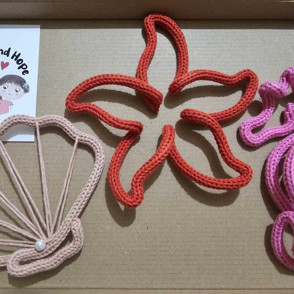 Knitted Wire Flower, Flower Wall Art, Nursery Decor, Children’s Wall ...