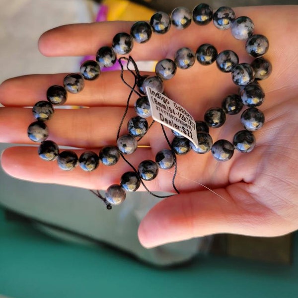 AAA Indigo Gabbro 4mm 6mm 8mm 10mm Round Beads Aka Mystic Merlinite 15. ...