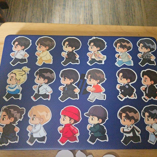 KINNPORSCHE the Series Running Chibi Stickers - Etsy