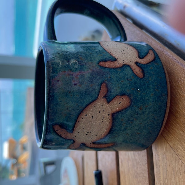 Sea Turtle Mug Ocean Life Mug Sea Turtle Gift Handmade Pottery Mug ...