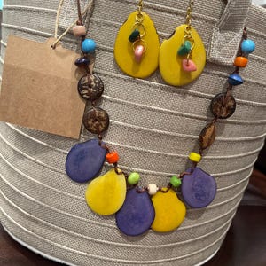 Burgundy Tagua Nut Earrings TAG290, Organic Vegetable Ivory Earrings in ...