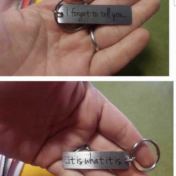 Customized Keychain Personalized You Choose Wording - Custom Gift ...