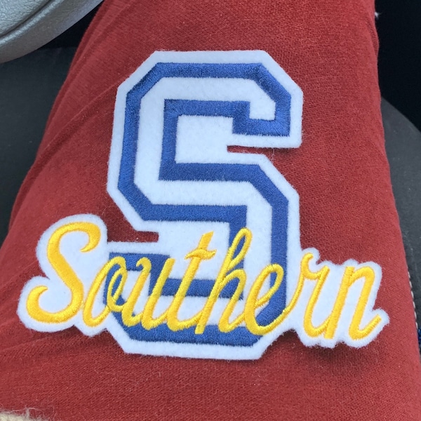 Embroidered Varsity Letter Name Patch - Iron on Custom Jacket Backpack ...