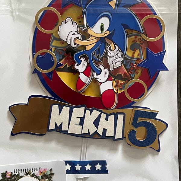 Sonic Cake Topper, Sonic Birthday, Sonic Party, Sonic Party Supplies ...