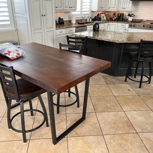 Barn Xo High Top Bar Table, Bar Height 42 High Table With Powder Coated ...