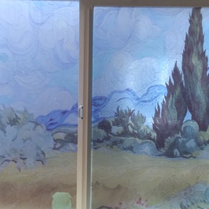 Custom Size Window Film Privacy Green Leaves Window Stickers Stained ...