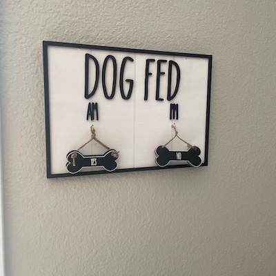 Dogs Fed, Not Fed Wooden Sign Pet Food Reminder, Laser-cut Sign - Etsy