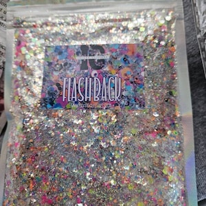 FLASHBACK Chunky Neon Glitters 90s Theme Glitters Chunky Silver ...