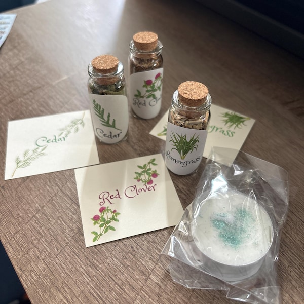 Mini Apothecary Herb Bottles | Dried Herbs for Rituals, Spellwork ...