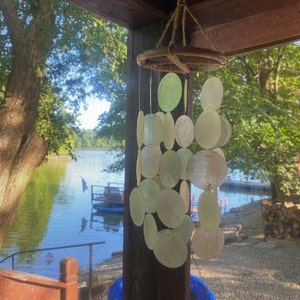 Large Capiz Shell Wind Chime Special Gift, Mom Gift, Capiz Shell Mobile ...