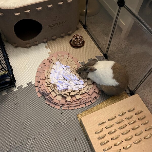 Original Flower Forager Snuffle Mat & Aesthetic Fleece Slow Feeder ...