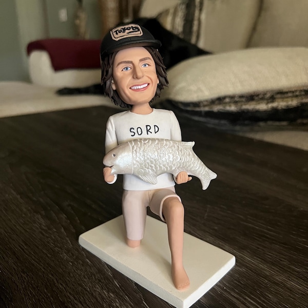 Personalized Fishing Bobblehead, Custom Fisherman Bobbleheads, Fishing ...