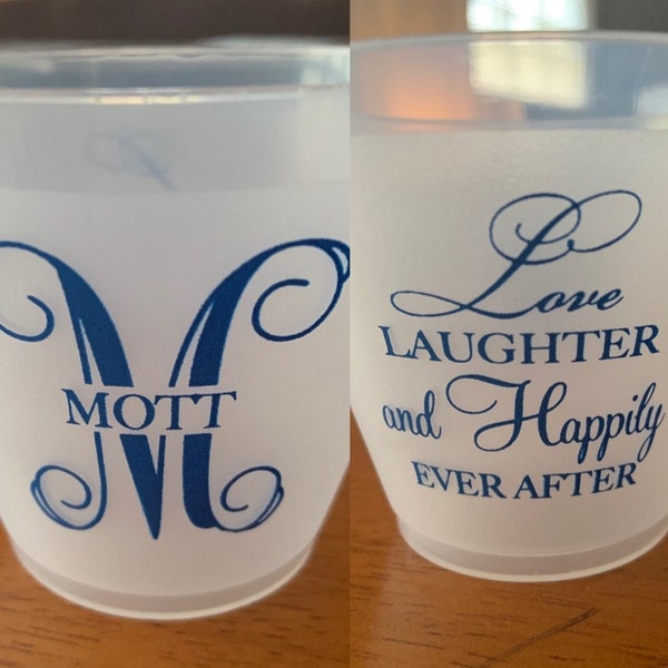 Personalized Shatterproof Cups, Frosted Party Cup, Personal Monogram ...