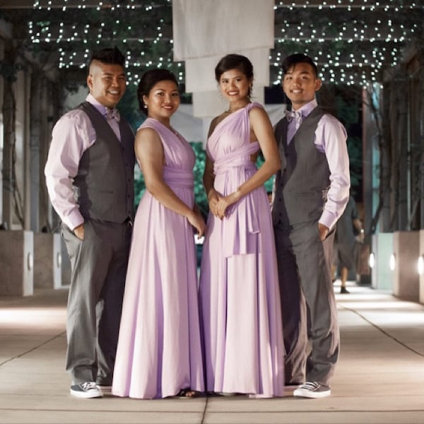 Lilac Bridesmaid Dress, Convertible Dresses, Beach Dress, Infinity ...