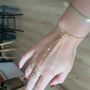 Gold Hand Chain, Dainty 18k Gold Plated Hand Chain Gold Hand Chain ...