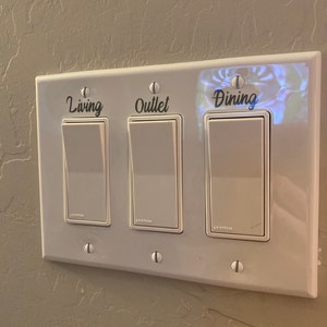 Custom Light Switch Labels // Light Switch Stickers // Light Plate ...