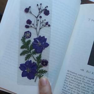 White Wildflower Bookmark Real Dried Flowers Bookmark for - Etsy