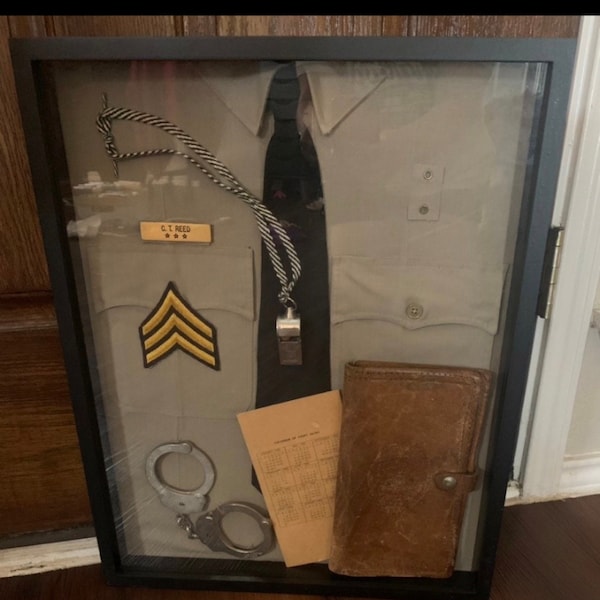 Custom Law Enforcement Uniform Display, Police Shadow Box, State ...