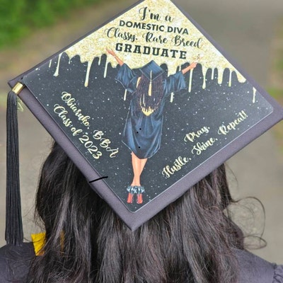 About Time Grad Cap Topper Graduation Cap Decorations by - Etsy
