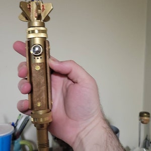 Steampunk Sonic Screwdriver Black & Yellow With Light and - Etsy