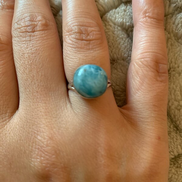 1.7 "in. Dominican Nice Deep Blue Larimar Stone Pendant Handmade - Etsy