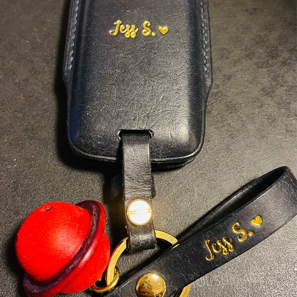 Handmade Leather Cadillac Car Key Case.leather Car Key Fob Cover,remote ...