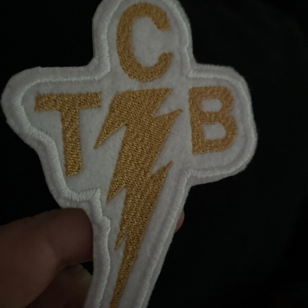 Embroidered Iron on TCB Patch, Iron on Applique, TCB Logo, Iron on ...