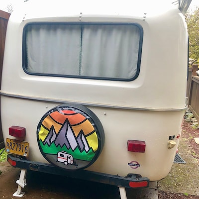 Scamp Thicklines Art Custom Tire Cover 13ft Desert Series - Etsy