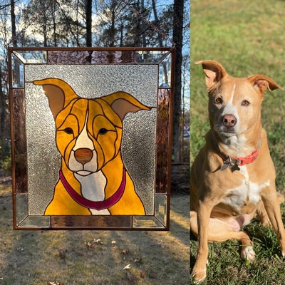 Labrador Retriever Stained Glass Pattern Design Digital Download PNG ...