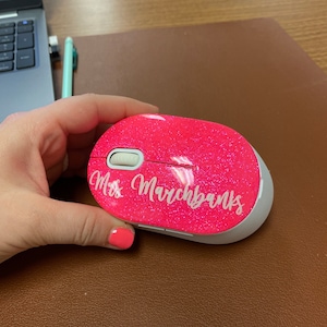 Glittered Computer Mouse, Personalized Wireless Mouse, Custom Computer ...