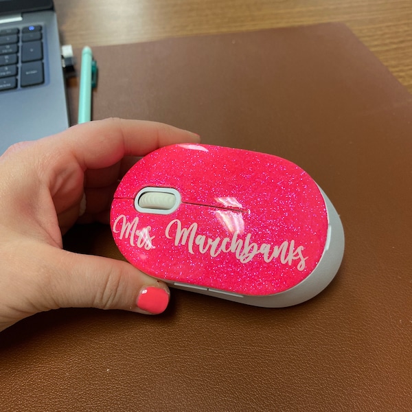 Glittered Computer Mouse, Personalized Wireless Mouse, Custom Computer ...