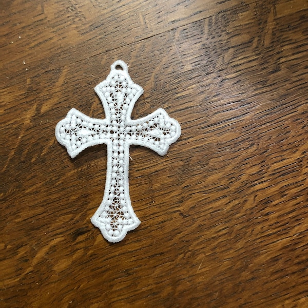 Cross Lace Embroidery Design, Cross FSL Free Standing Lace Machine ...