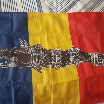 Draco Dacian Ancient Symbol, Large Linoleum Print, Historical Unique ...