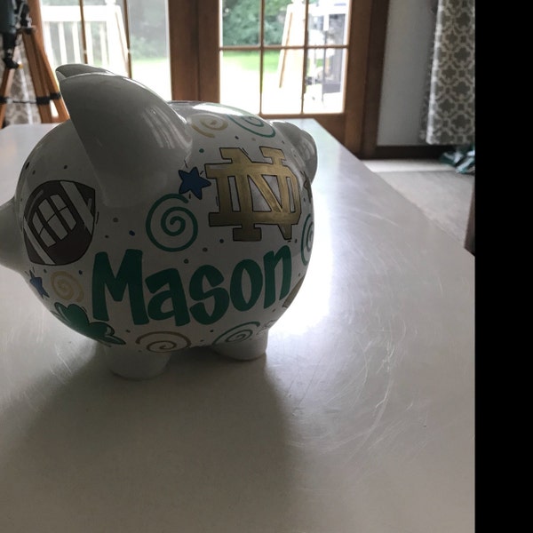 Football Team Spirit-personalized Piggy Bank-size Large - Etsy