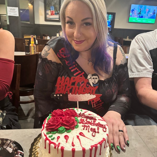 Birthday Ghoul With Skulls Sash, Birthday Sash, Gothic Party Sash,goth ...