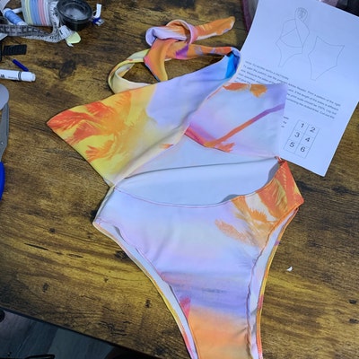 Bikini Pattern PDF. Sewing Pattern Swimsuit. One Piece Bikini. Sewing ...