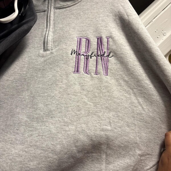 Nurse Custom Quarter Zip Sweatshirt-jerzees Nublend Quarter Zip-custom ...