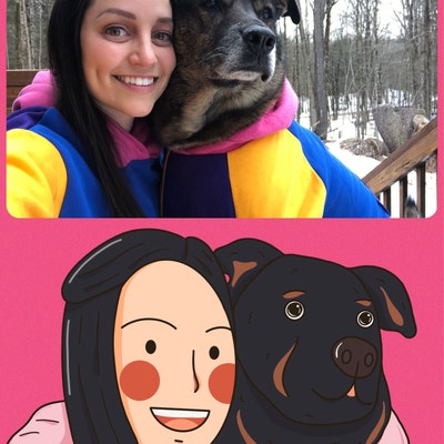 Custom Tiny Face Icon Simple Stylized Social Media Avatar Custom ...