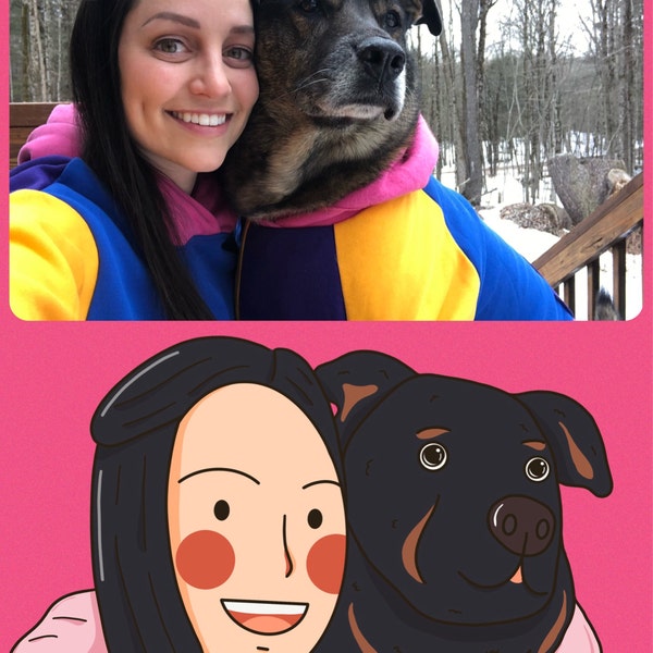 Custom Tiny Face Icon | Simple Stylized Social Media Avatar | Custom ...