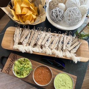 50 Pcs Keychain Boho Macrame Name Key Chain Wedding Favors Personalized Evil Eye for Bridesmaids ...