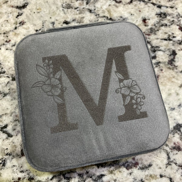 Personalized Initial Jewelry Box, Engraved Jewelry Case, Mothers Day ...