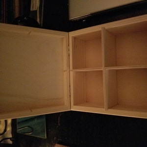 Large Wooden Display Unfinished 28 Compartments Wood Shelf - Etsy