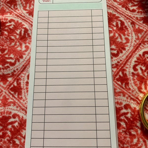 Magnetic Grocery List Notepad | Vintage Diner Notepad | Shopping List ...
