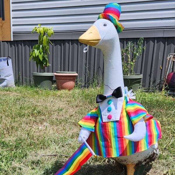 Rainbow LGBTQ+ Pride Tuxedo W/ Top Hat for 23-28 Inch (large) Concrete ...