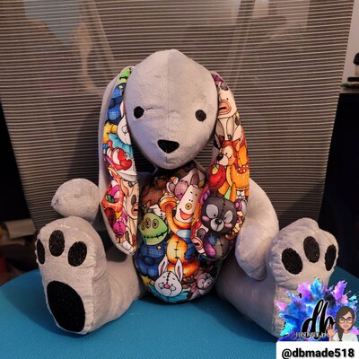 In the Hoop Jointed Bunny Rabbit 10x6 Machine Embroidery Design Memory ...