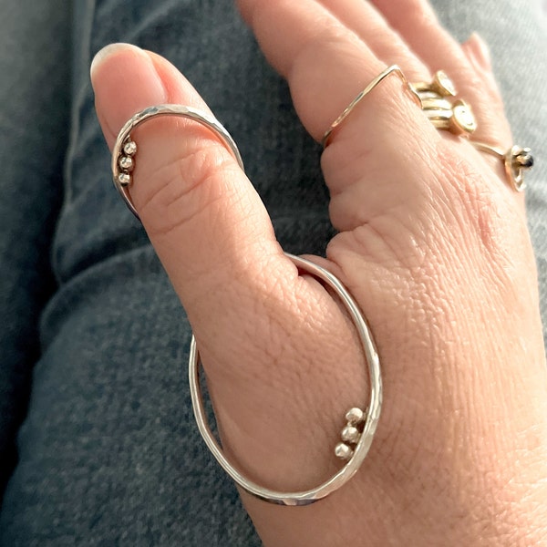 EDS Hypermobility Finger Silver Ring Splint 925 PIP Holes Design - Etsy