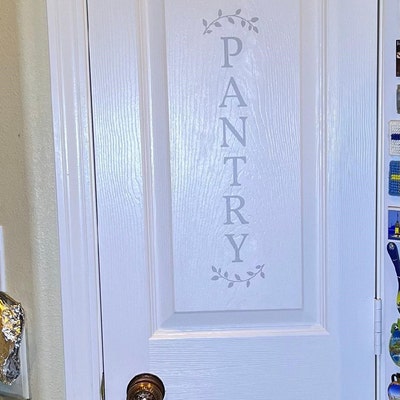 Vertical Curved Leaves Pantry Decal Kitchen Pantry Sticker Food Pantry ...