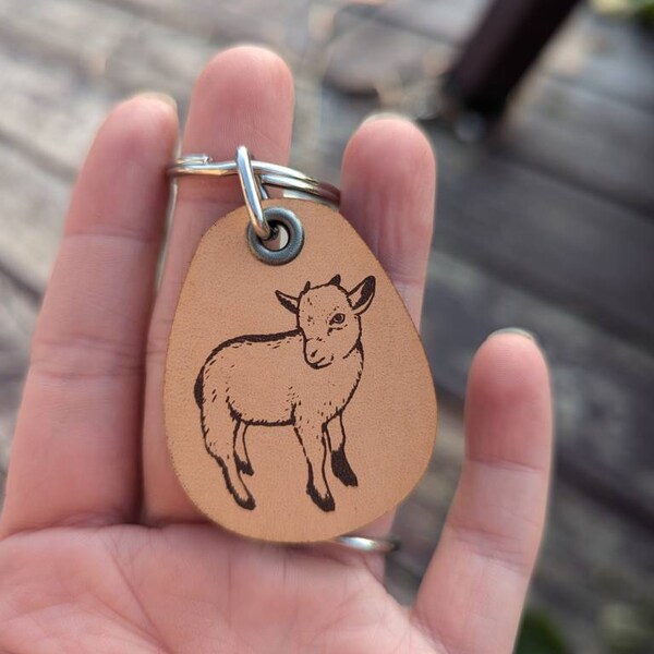 Sleepy Tabby Cat - Cat Genuine Leather Keychain - Etsy