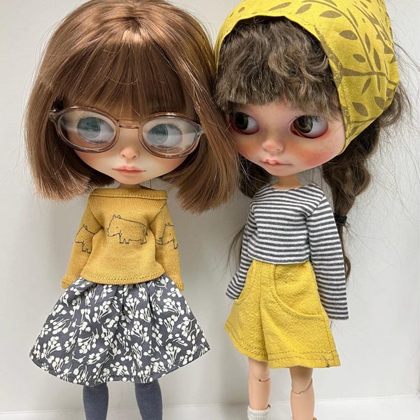 Dutch Boat. Blythe Doll Clothes. Set of 6 Pcs. Handmade Clothes for Neo ...